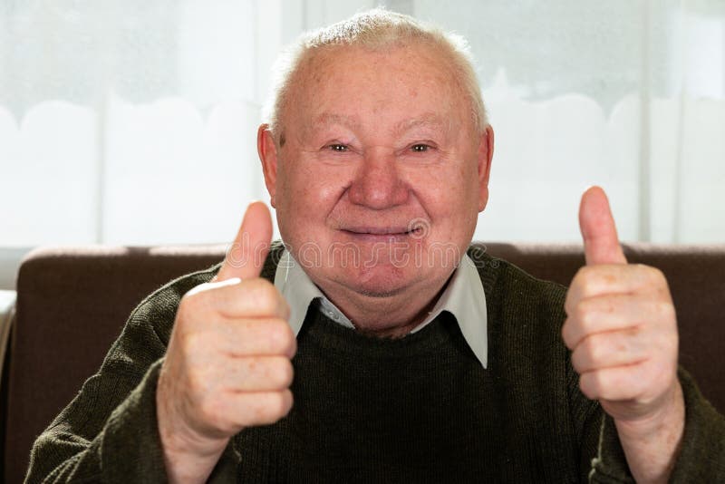 Smiling elderly man stock photo. Image of face, green - 238996270