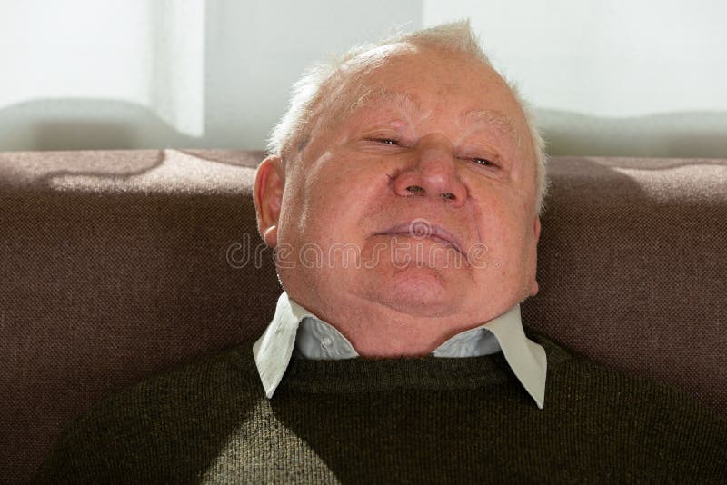 Agonized elderly man stock image. Image of contagious - 85111123