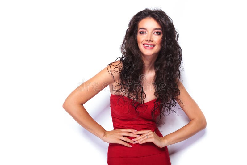 Smiling Elegant Woman Posing Stock Image - Image of people, person ...