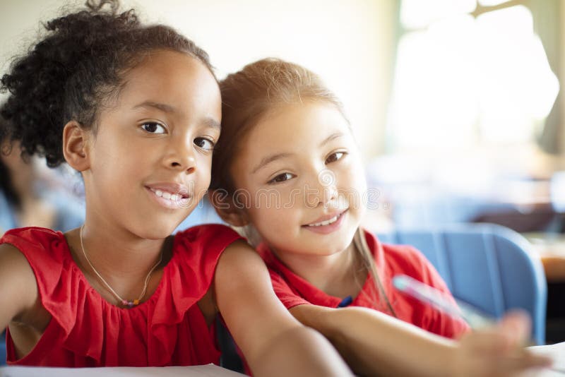 Elementary School Kids in Classroom Stock Photo - Image of classmate ...