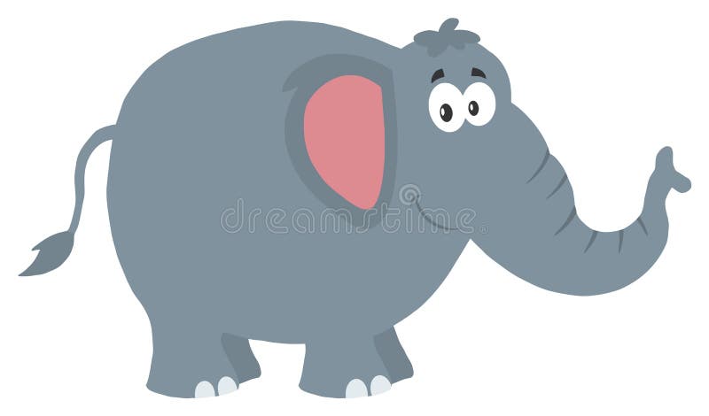 Smiling Elephant Cartoon Character Stock Vector - Illustration of days ...