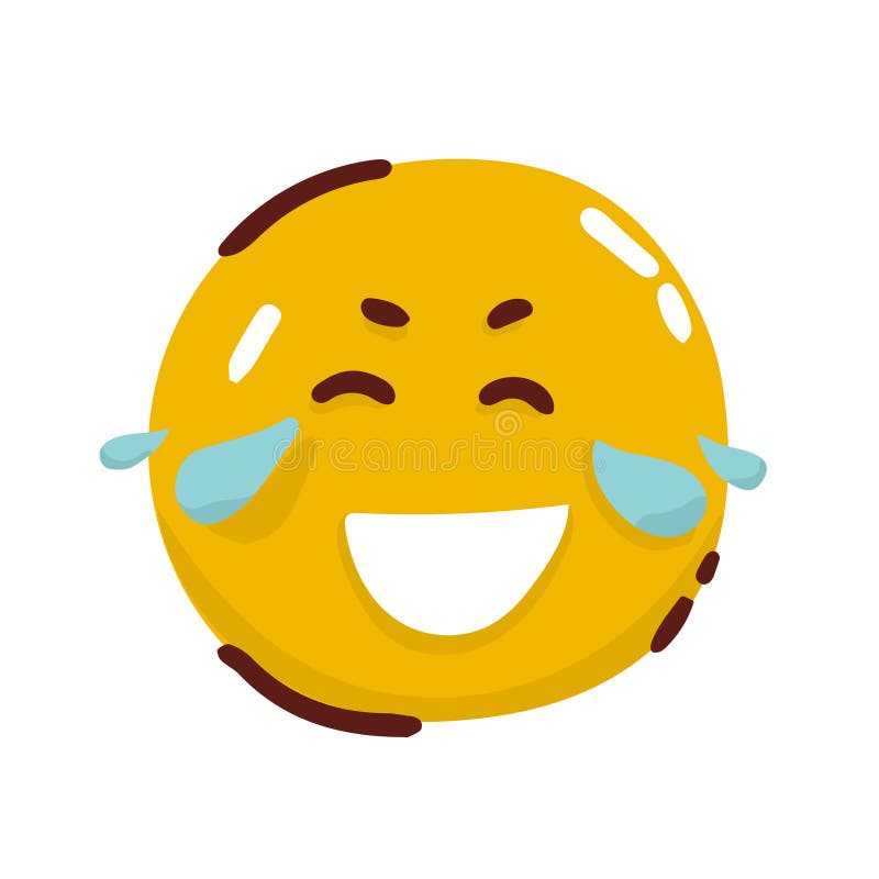 Smiling Emoji with Open Mouth Laughing Emoticon Stock Vector ...