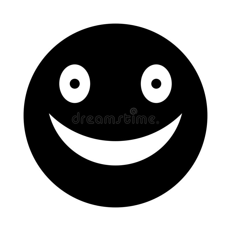 Smiling Emoji Vector Icon on White Background Stock Vector ...