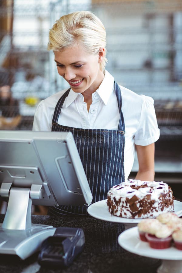 Smiling Employee Posing with Her Work Team Stock Photo - Image of ...