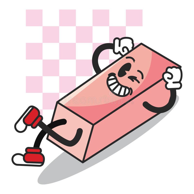 Smiling Eraser Cartoon. Vector Stock Vector - Illustration of playful ...