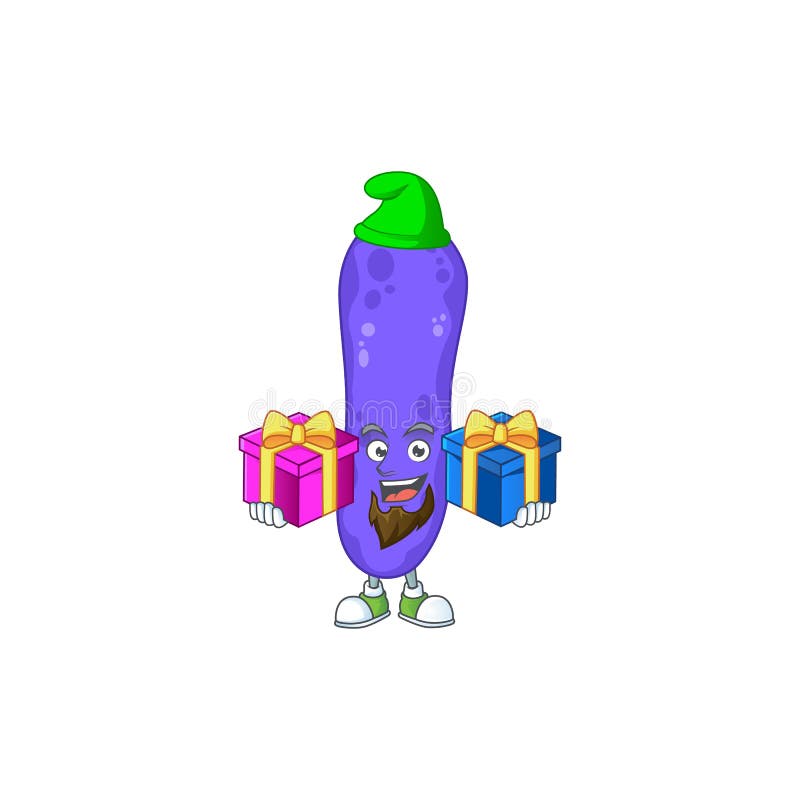 A Smiling Escherichia Coli Cartoon Design Having Christmas Gifts Stock ... A Smiling Escherichia Coli Cartoon Design Having Christmas Gifts Stock ...