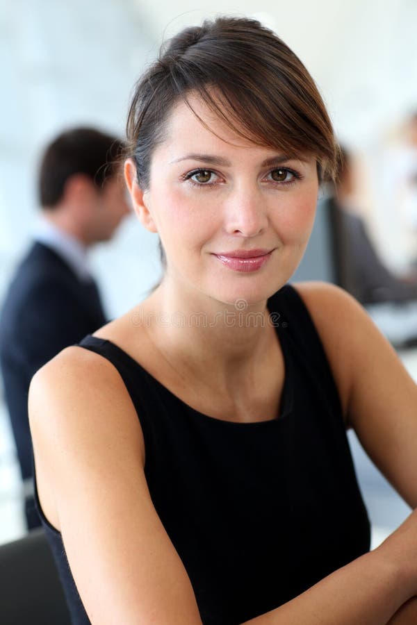 Smiling executive woman stock photo. Image of girl, office - 27181316