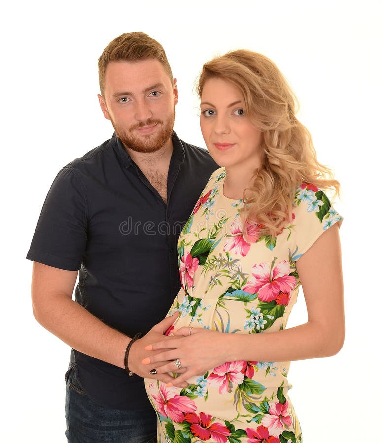 Expecting Couple Sitting Near Moving Boxes Stock Photo - Image of ...