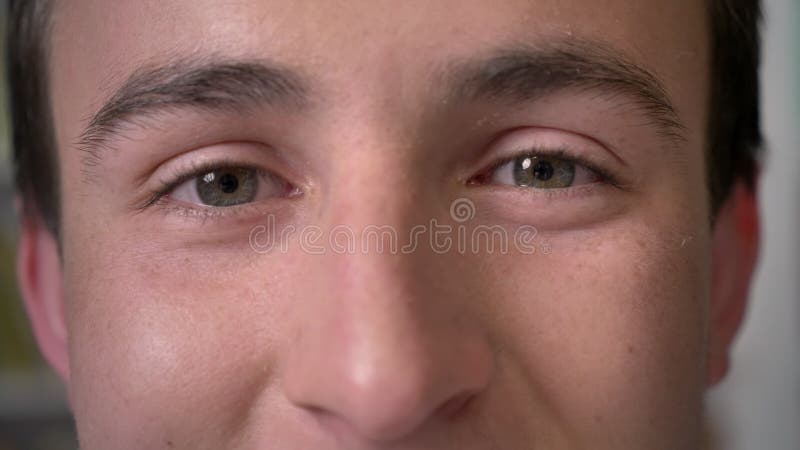 Smiling Eyes of Young Attractive Businessman is Watching at Camera ...