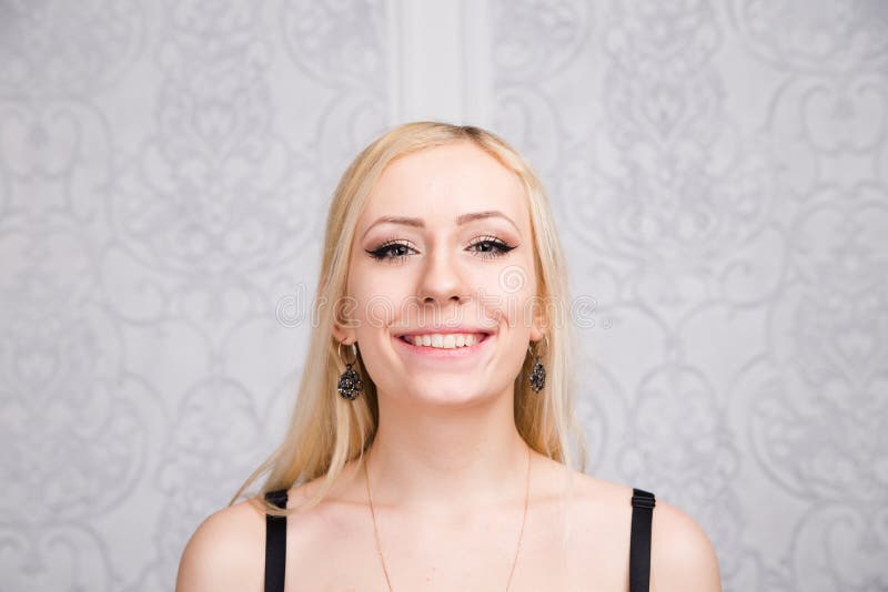 Smiling Face of Attractive Professional Model Stock Photo - Image of ...