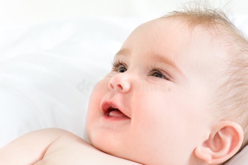 Sweet baby face smiling stock image. Image of beautiful - 16842911
