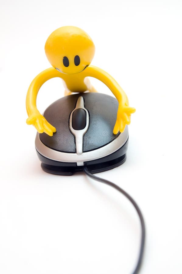 Smiling Face and Computer Mouse Stock Photo - Image of mouse, hardware ...