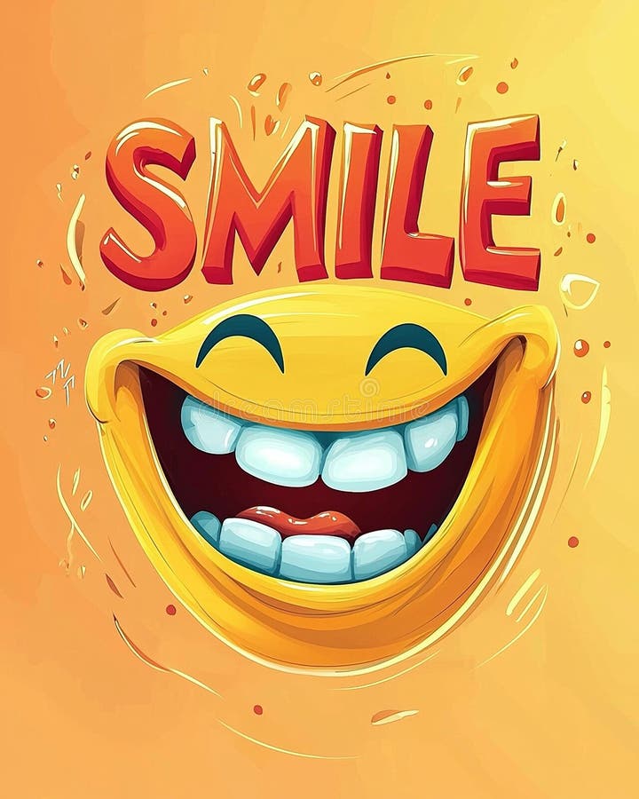 Smiling Face Emoticon. Drawing Design. Ai Generative Stock Photo ...