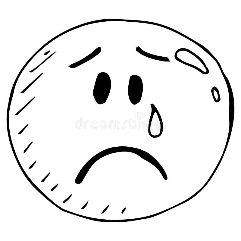 Smiling Face Icon. Face with a Smile. Vector Illustration of a Crying ...