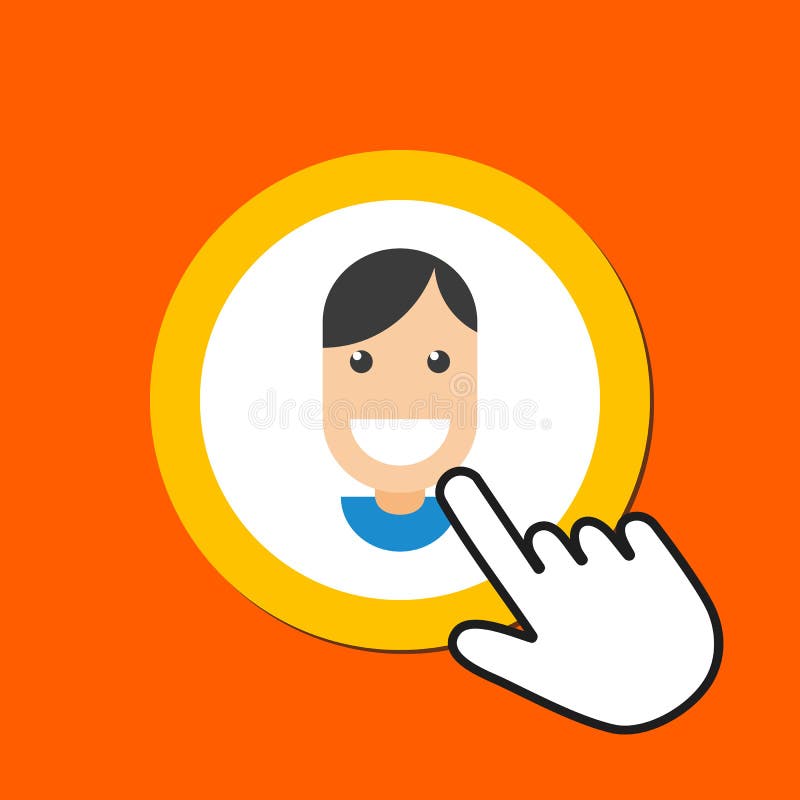 Smiling Face Icon. User Account Concept Stock Vector - Illustration of ...