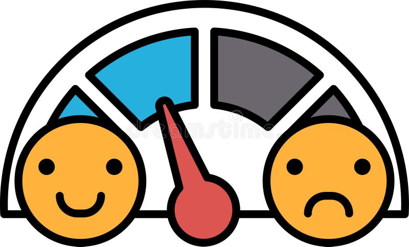 A Smiling Face is on the Left Side of a Scale Stock Vector ...