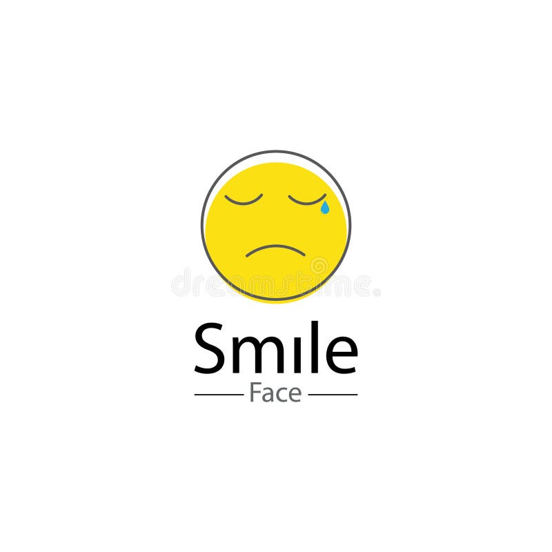 Smiling Face Logo Line Vector Icon Stock Vector - Illustration of ...
