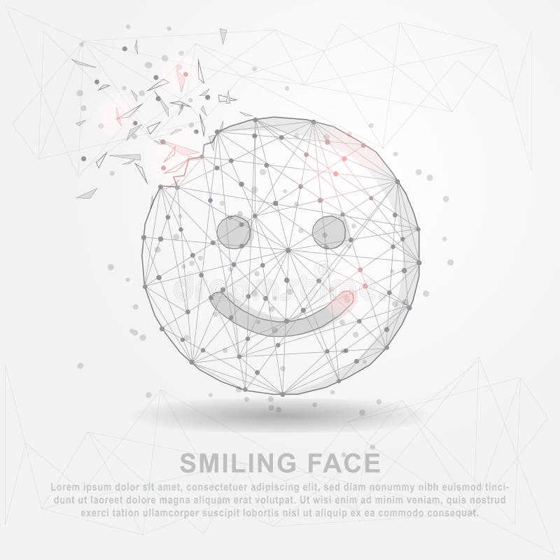 3D Face Mesh stock illustration. Illustration of isolated - 215089598