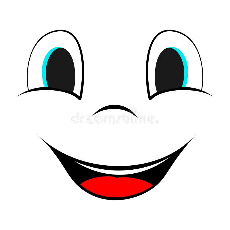 Smiling Face. Smile Vector Illustration Isolated on White Background ...