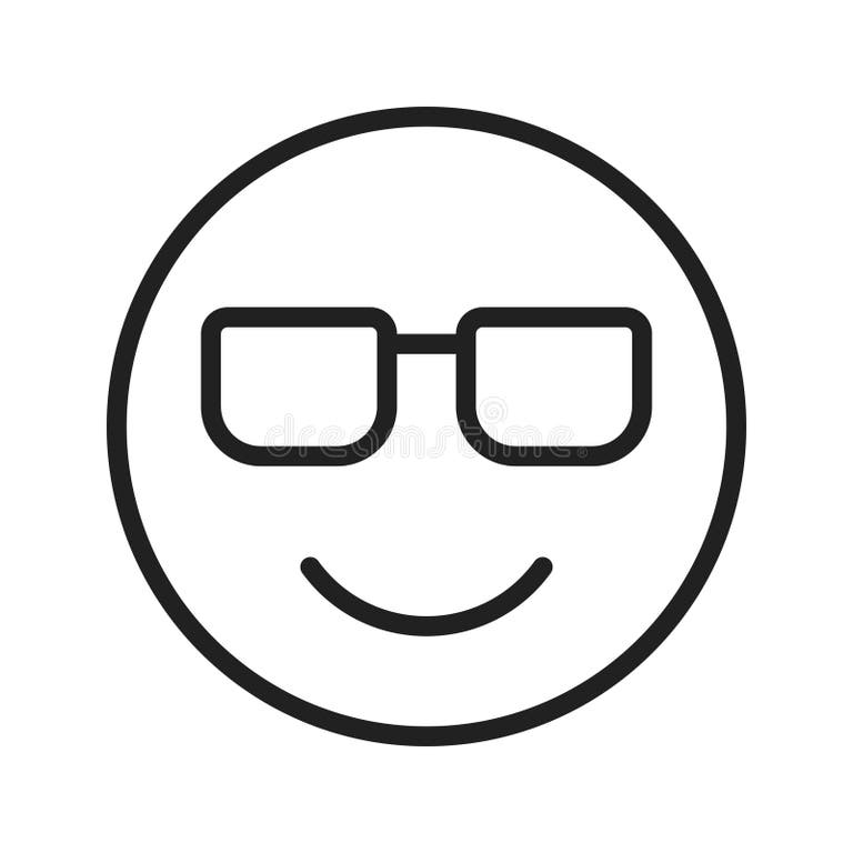 Smiling Face with Sunglasses Icon Vector Image. Suitable for Mobile ...