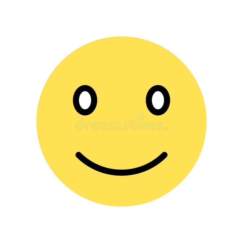 Smiling Face Vector Illustration, Isolated Flat Style Icon Stock Vector ...
