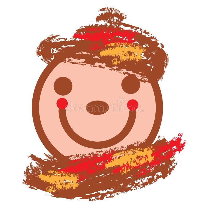Smiling Face in Warm Colors Stock Vector - Illustration of smile ...