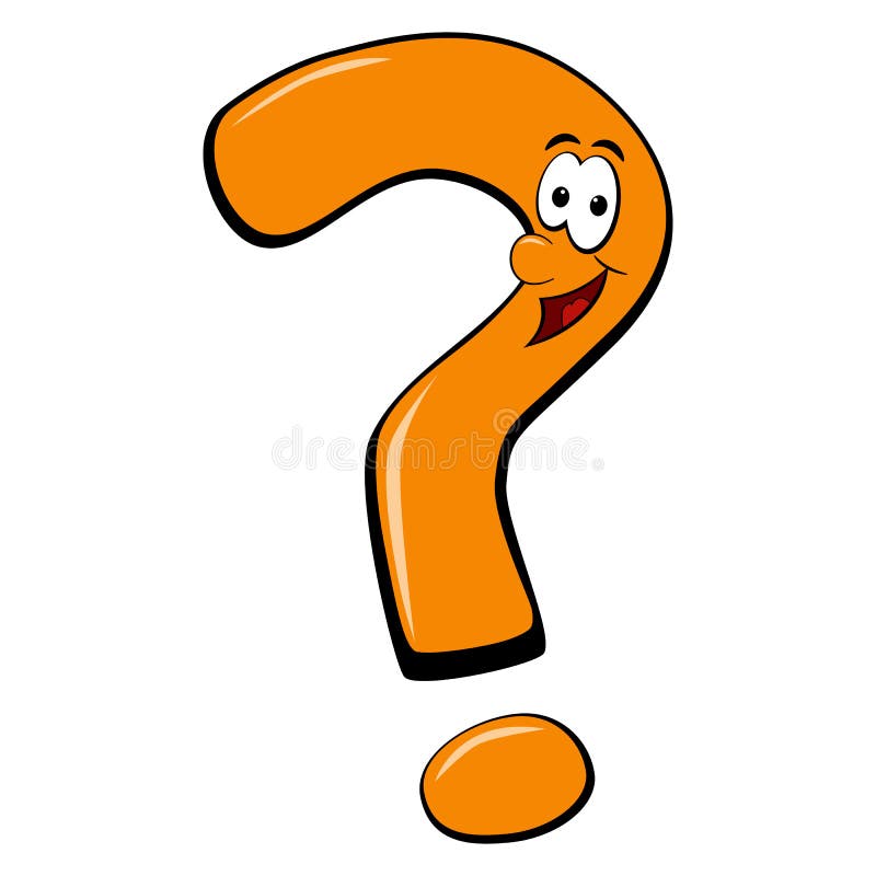 Smiling Faced Cartoon Question Mark. Stock Vector - Illustration of ...