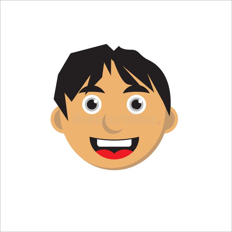 Smiling Faces Characters Isolated Vector Illustration Stock Vector ...