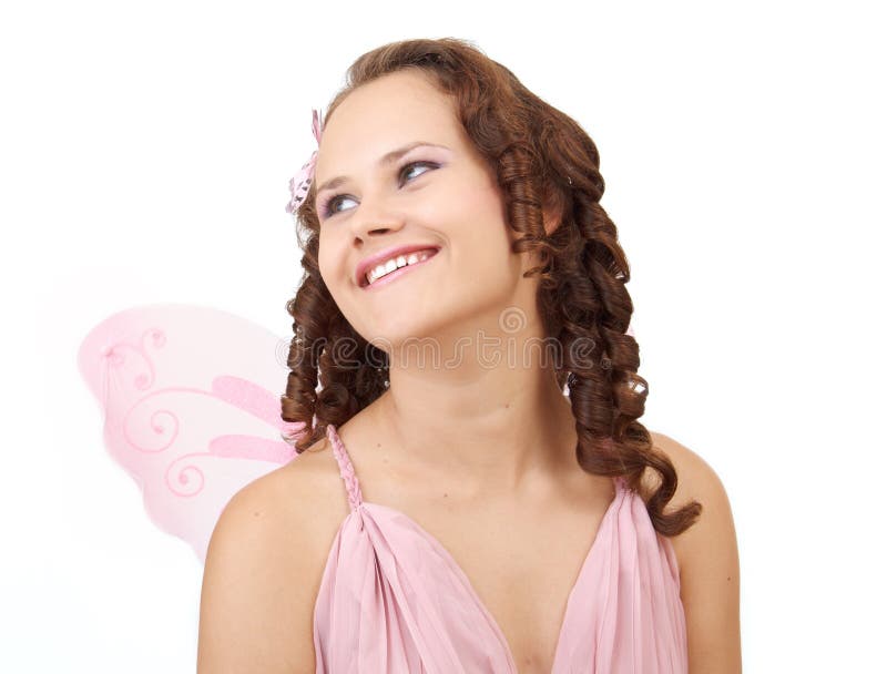 Smiling fairy. stock image. Image of butterfly, innocence - 15436921