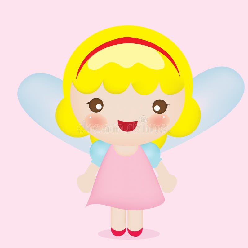 Smiling Fairy. Vector Illustration Decorative Design Stock Vector ...