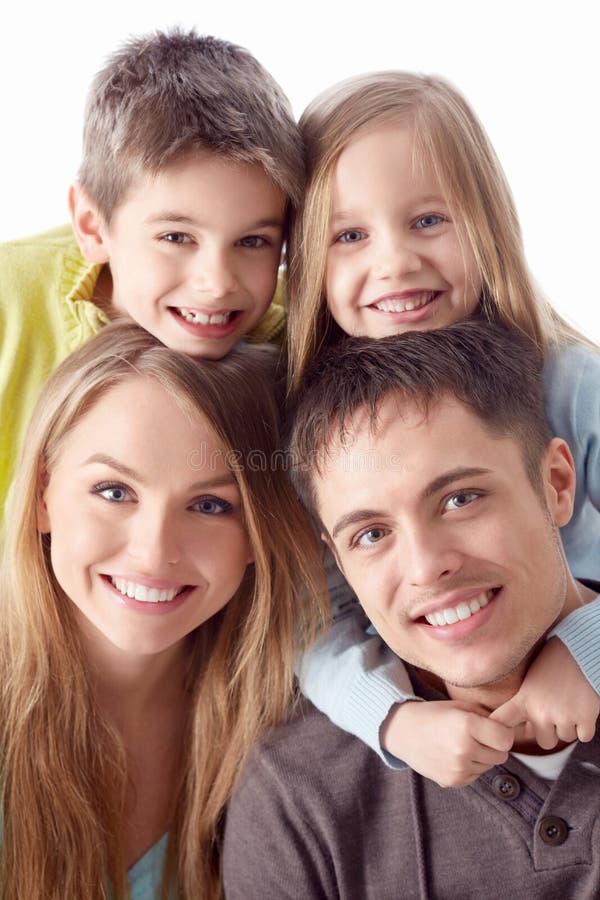 Smiling family stock image. Image of father, girls, family - 29435435