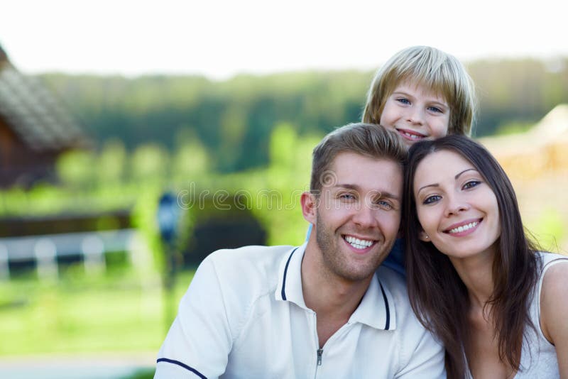 Smiling family stock image. Image of family, expressing - 33635315