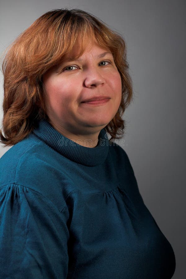 Smiling fat woman stock image. Image of cheerful, smile - 22764977