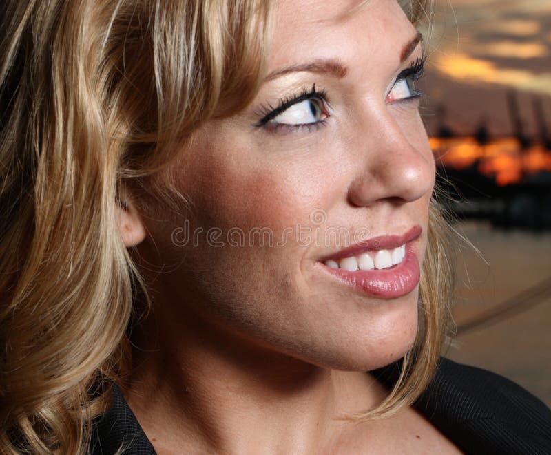 Smiling female stock photo. Image of glance, smile, look - 6965602