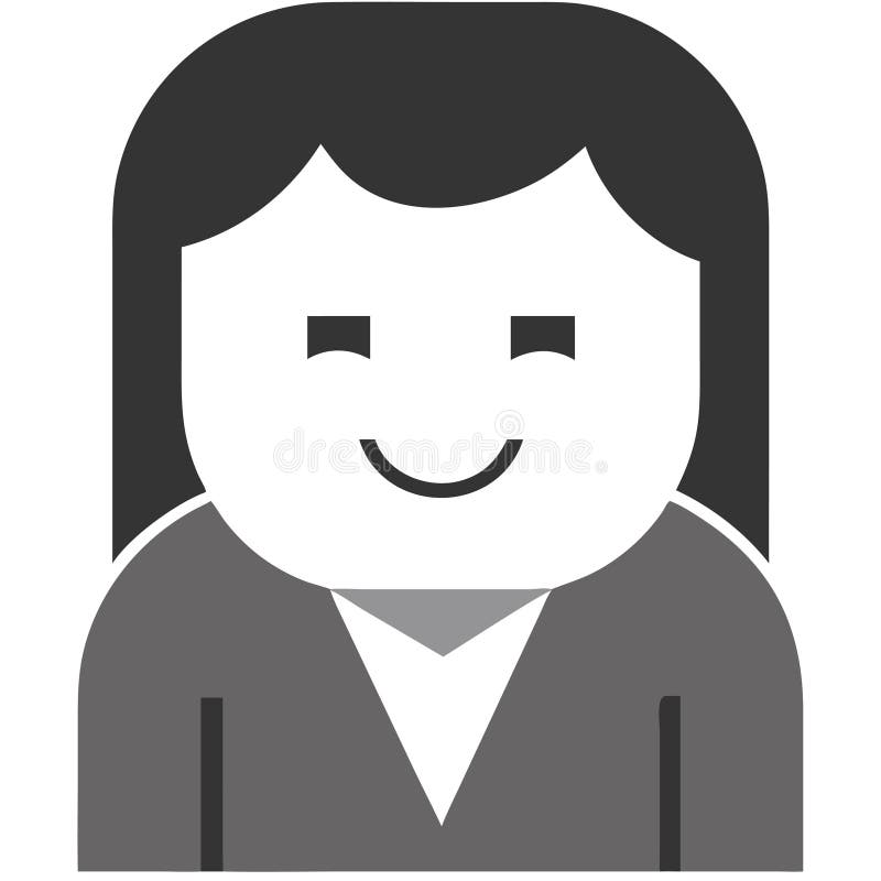 Smiling Female Avatar Simple Vector Illustration for User Profiles Ands ...