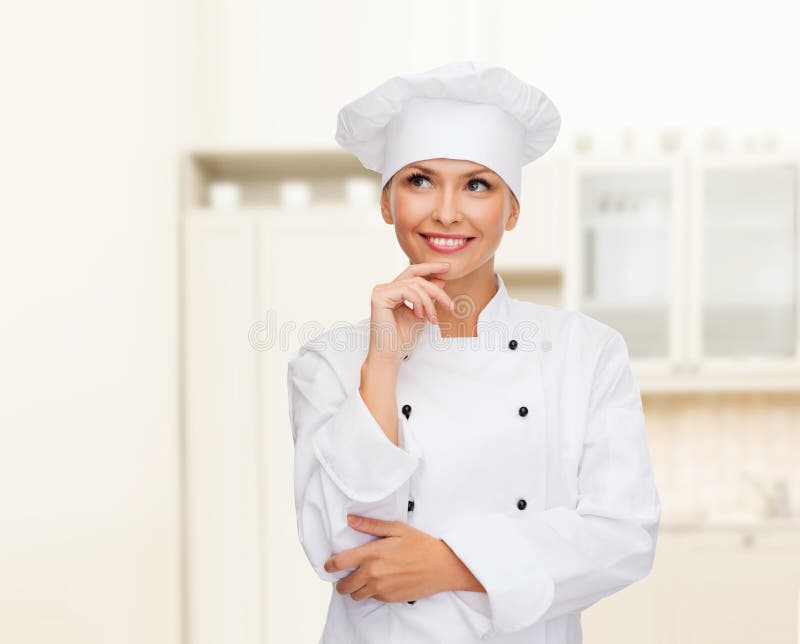 Female chef cleaning stock image. Image of female, person - 14985235