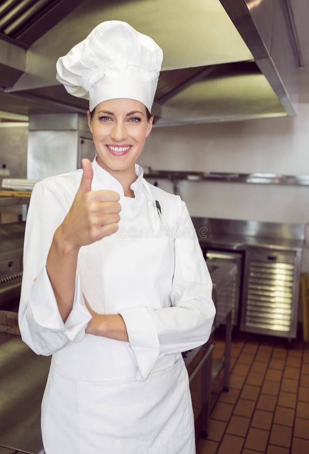 Female Cook Waiting for a Student To Choose Food Stock Photo - Image of ...