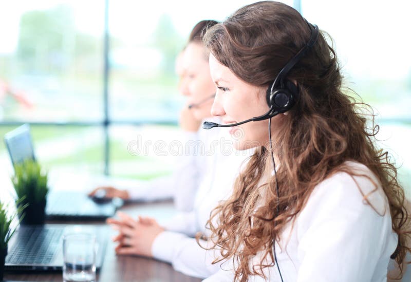 Customer service stock photo. Image of microphone, office - 499718