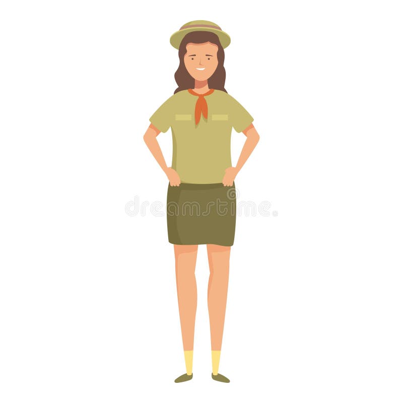 Smiling Female Park Ranger Illustration Stock Vector - Illustration of ...