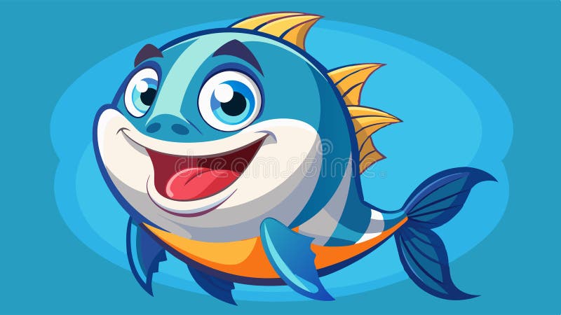 Smiling Fish Character stock vector. Illustration of life - 342999480