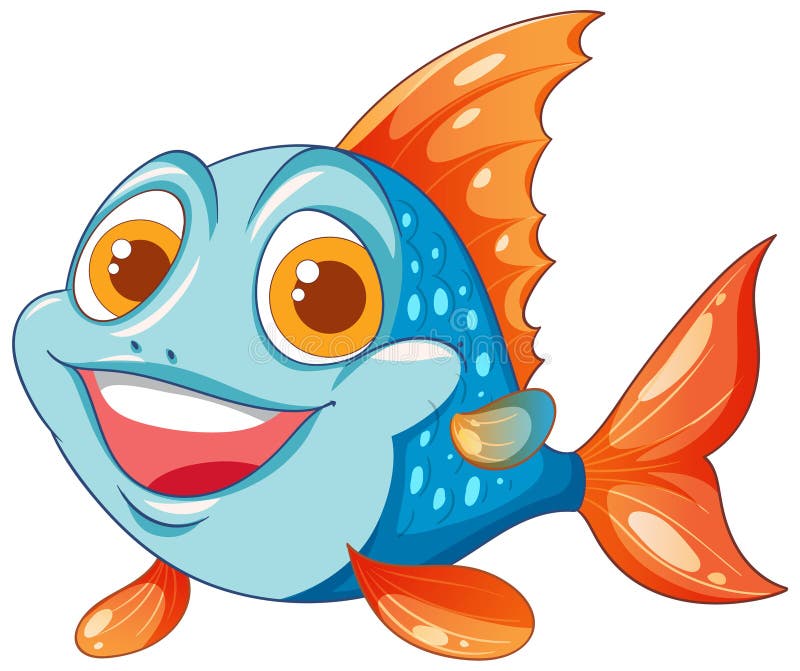 Smiling cat and 2 fish stock image. Illustration of artwork - 144907937