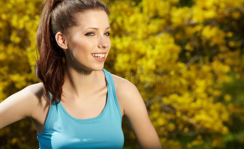 Smiling Fitness Woman Stock Image Image Of Happy Lifestyle 19424809