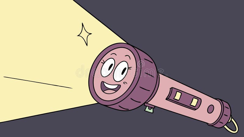 Smiling Flashlight Emitting Light, Friendly Innovation and Guidance ...