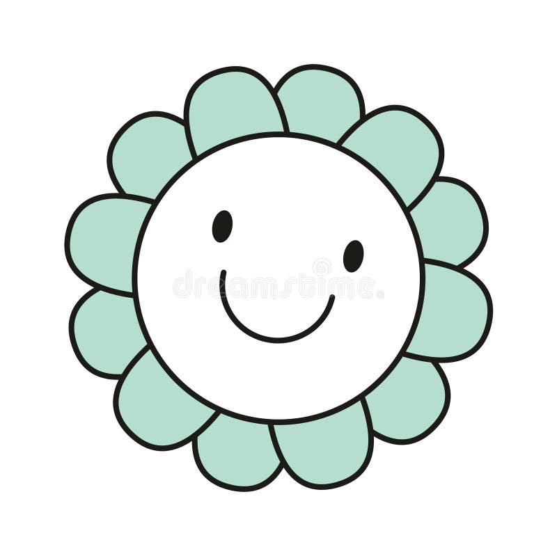 Smiling Flower Character stock vector. Illustration of element - 274069805
