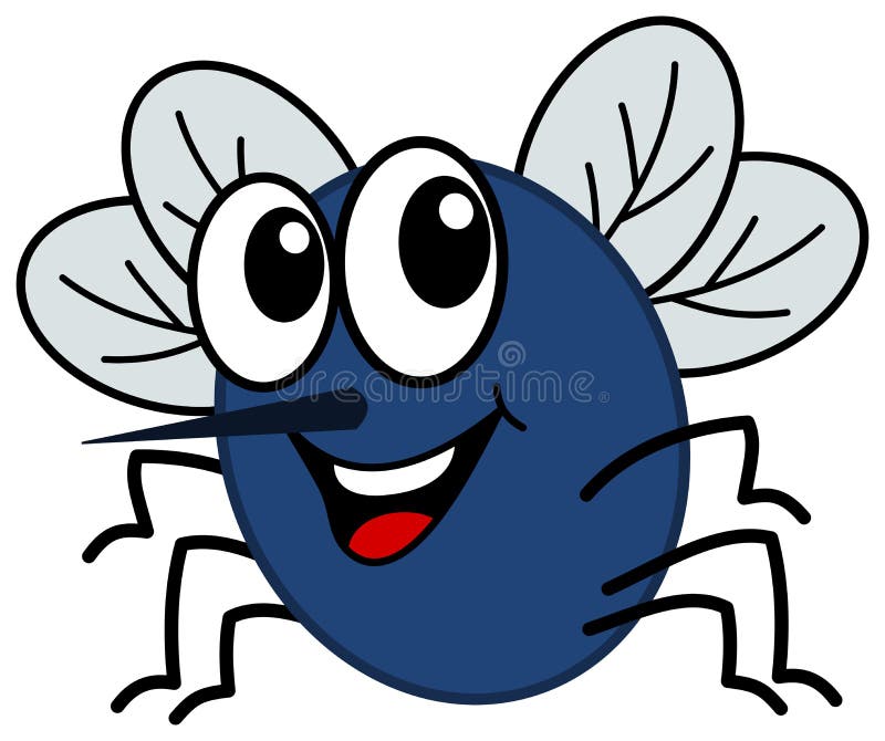 Smiling fly stock illustration. Illustration of alone - 48270905