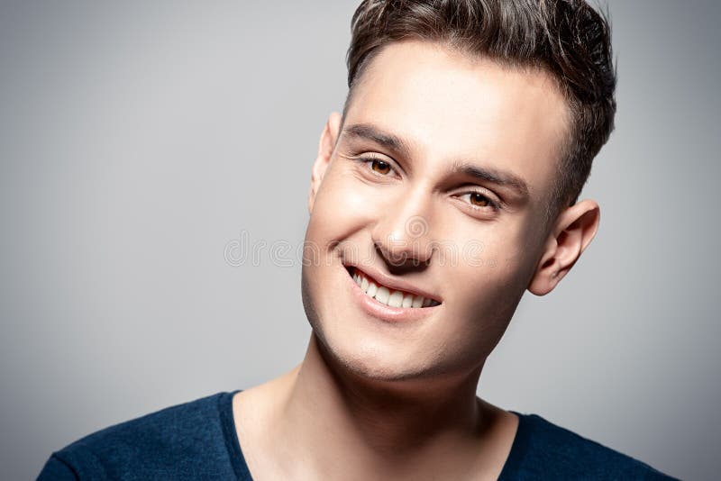 Smiling friendly man stock image. Image of happiness - 94213925