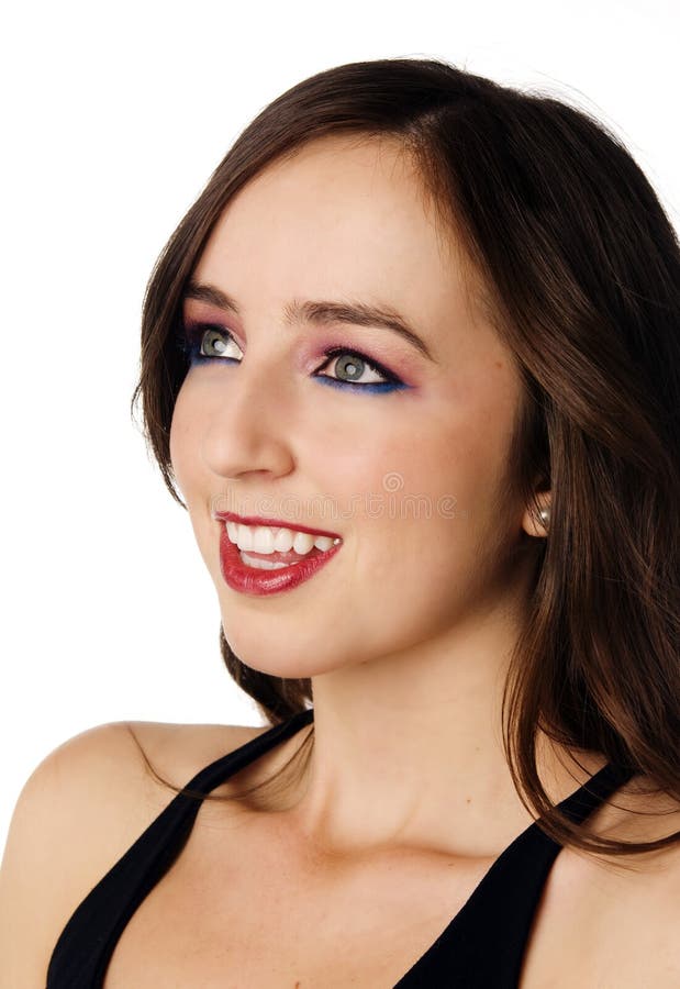 Smiling Friendly Young Woman Stock Image - Image of classy, beauty ...