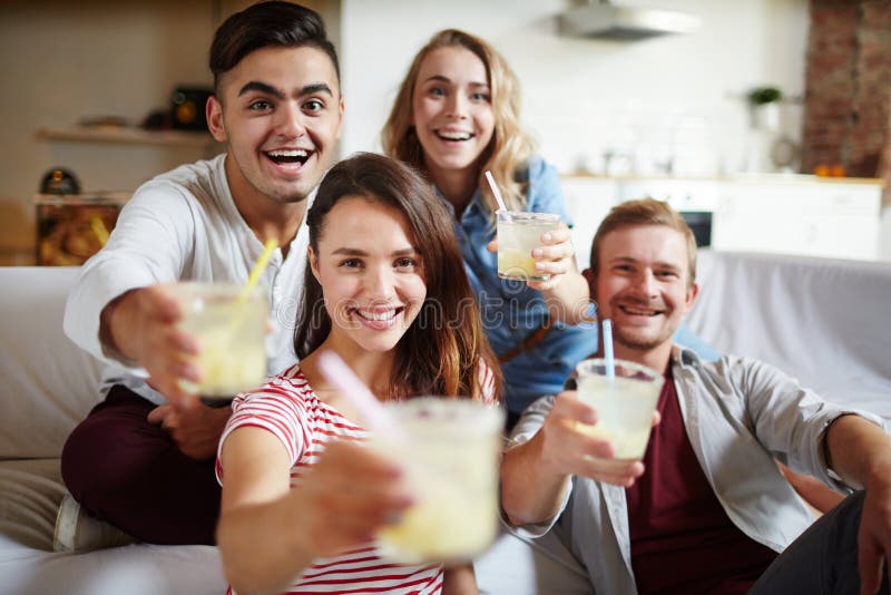 Cheers with drinks stock photo. Image of adult, doublecouple - 104602996