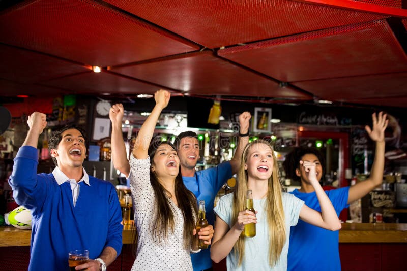 Smiling friends having fun stock photo. Image of caucasian - 69780376