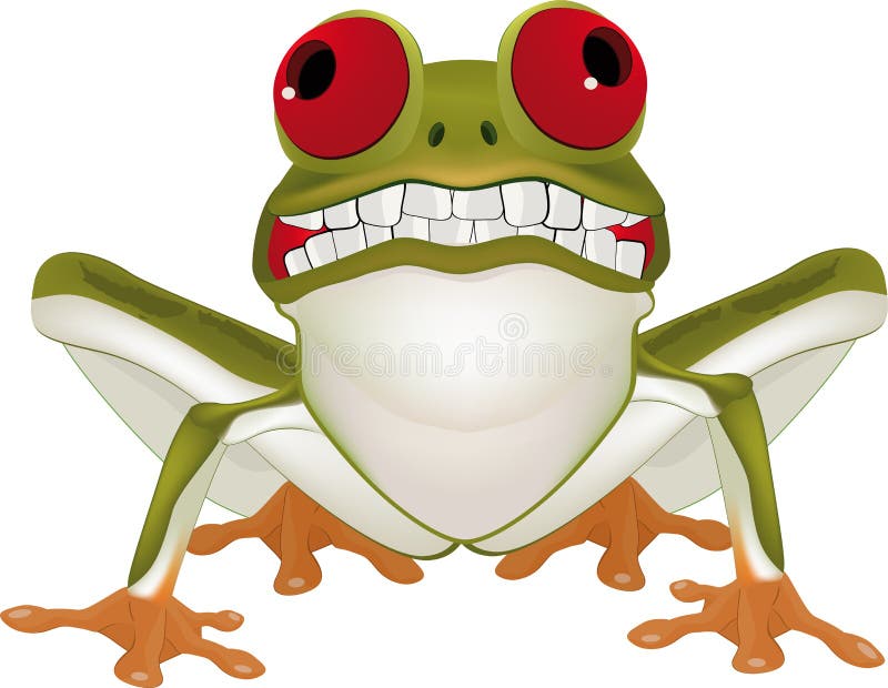 Smiling frog stock vector. Illustration of gift, anger - 14349268